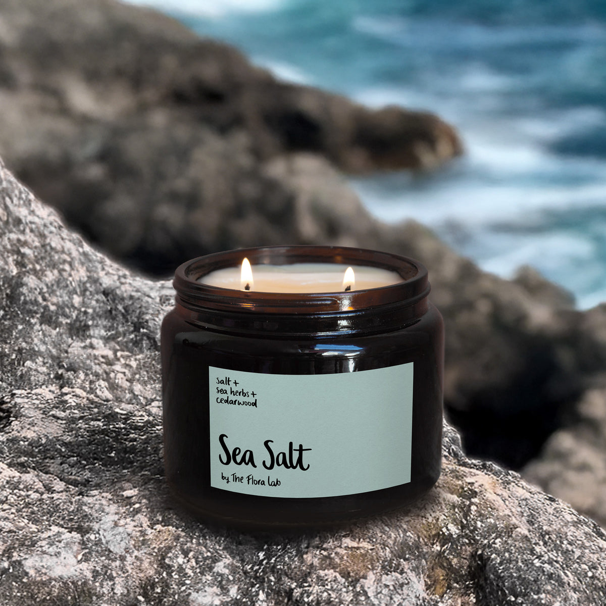 Sea Salt Candle | Natural-Wax Ocean Scented Candle – The Flora Lab